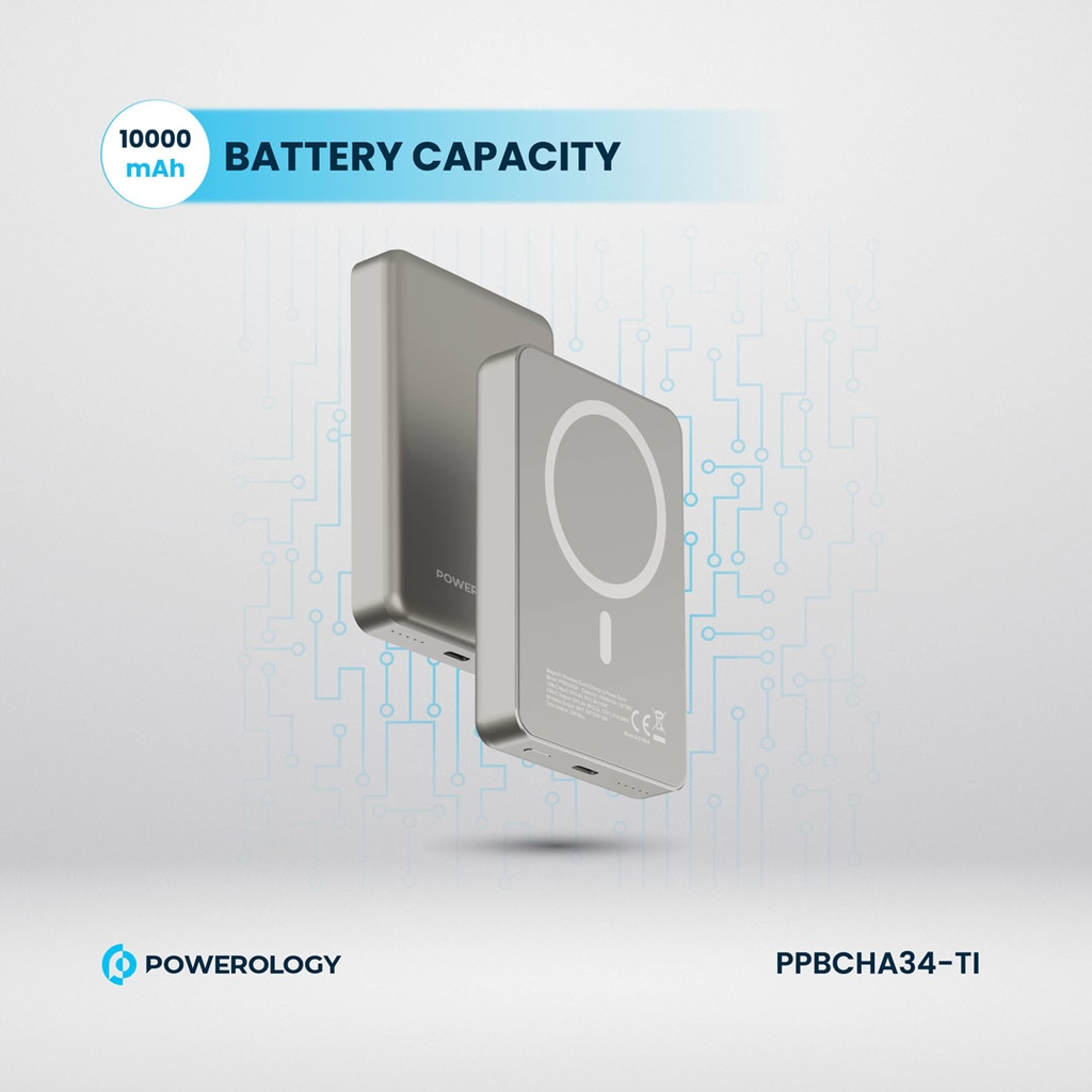 Powerology 10000 mAh 20W PD & 15W Magsafe Powerbank | Powerology